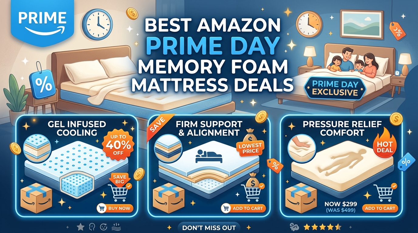 9 Best Amazon Prime Day Memory Foam Mattress Deals (July 2026)